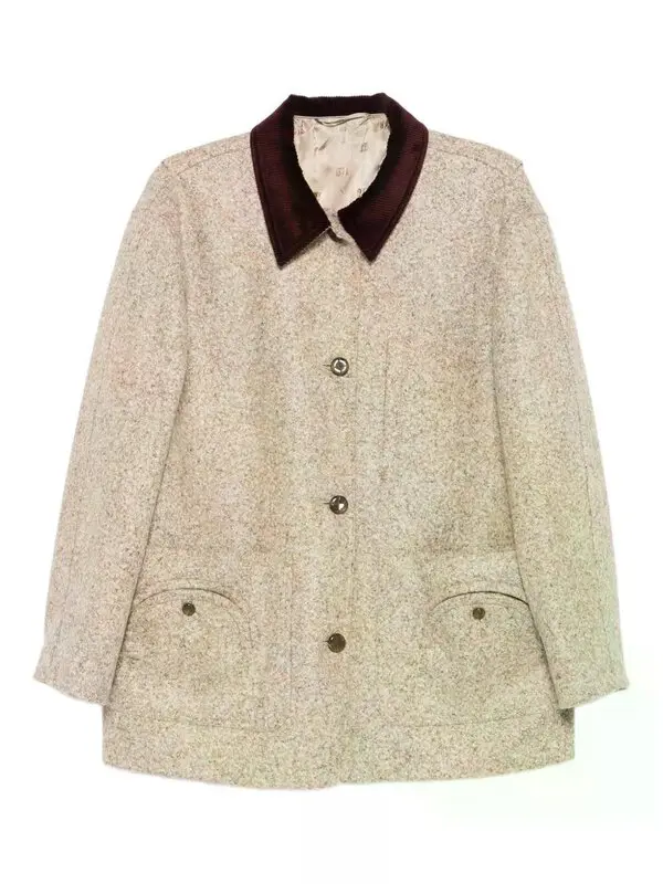 BLAZÉ MILANO Clelia Corduroy-collar Wool Jacket