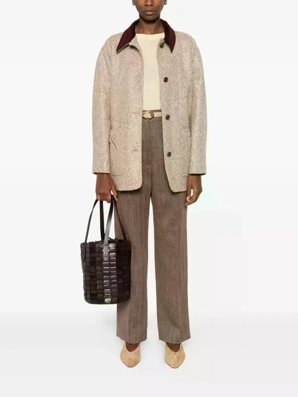 BLAZÉ MILANO Clelia Corduroy-collar Wool Jacket