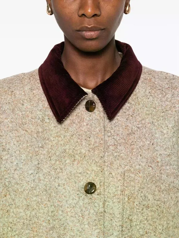BLAZÉ MILANO Clelia Corduroy-collar Wool Jacket