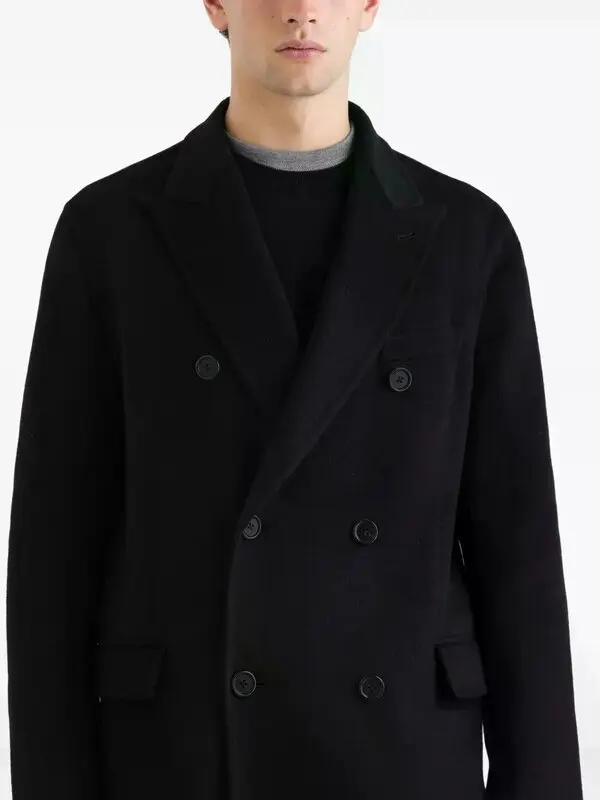 Dolce & Gabbana Double-breasted Cashmere Coat - Black
