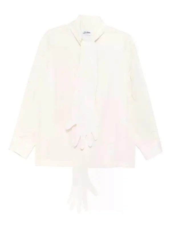 JEAN PAUL GAULTIER Glove-detail Blouse - Neutrals