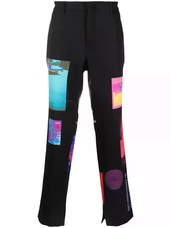 MSFTS Graphic Print Straight-leg Jeans