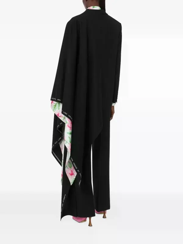 Moschino Asymmetric Drape Wool Coat