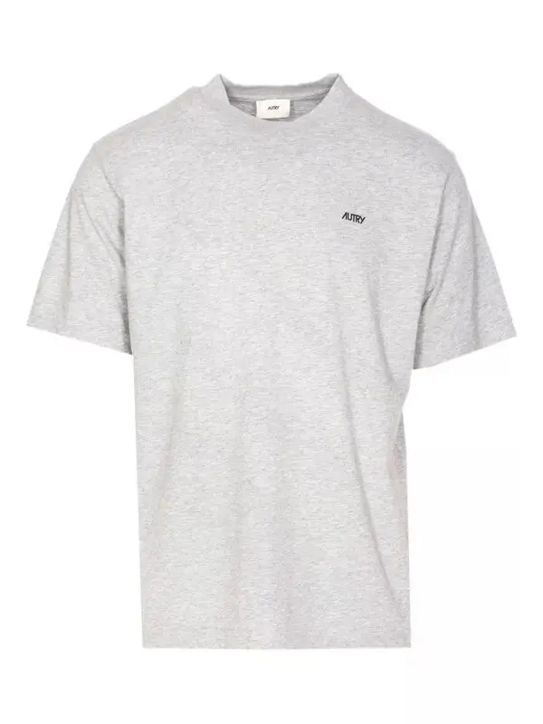 AUTRY Crew-neck Flower-print T-shirt - Grey