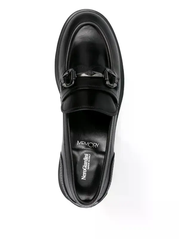 NEROGIARDINI Chain Detail Platform Loafers