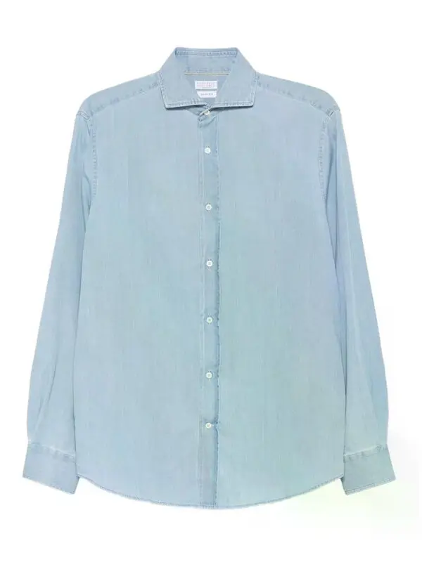 Brunello Cucinelli Denim Long-sleeved Shirt