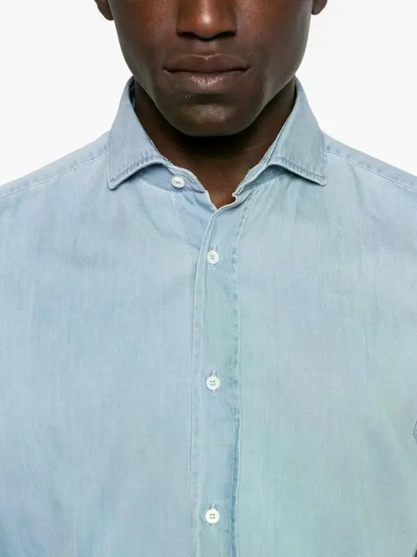 Brunello Cucinelli Denim Long-sleeved Shirt