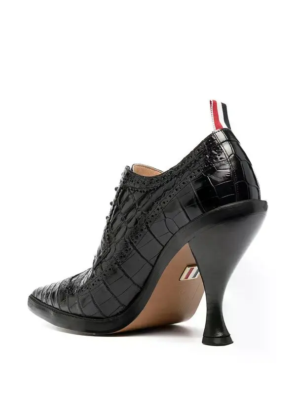 Thom Browne Crocodile Effect Longwing Heeled Brogues