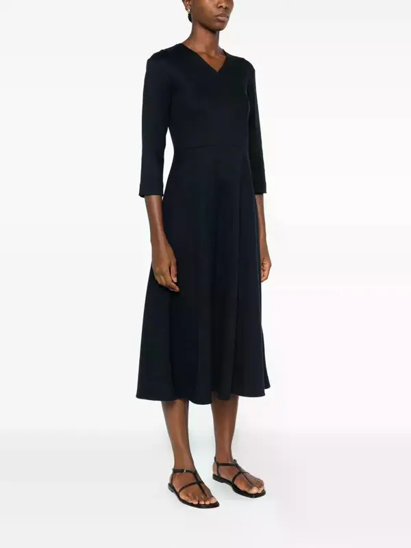Max Mara Three-quarter Sleeve Flared Dress