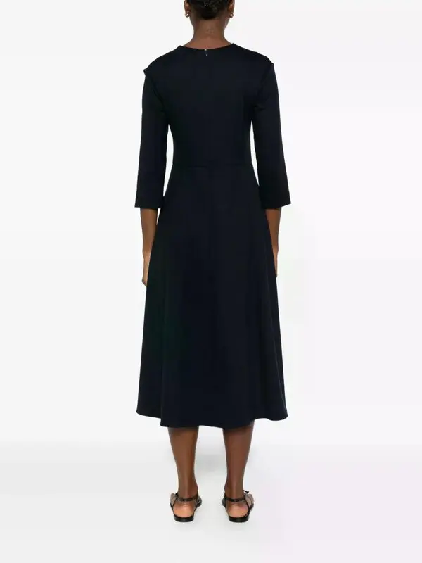 Max Mara Three-quarter Sleeve Flared Dress