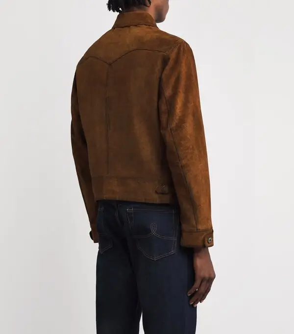 Polo Ralph Lauren Double Rl Roughout Suede Western Jacket