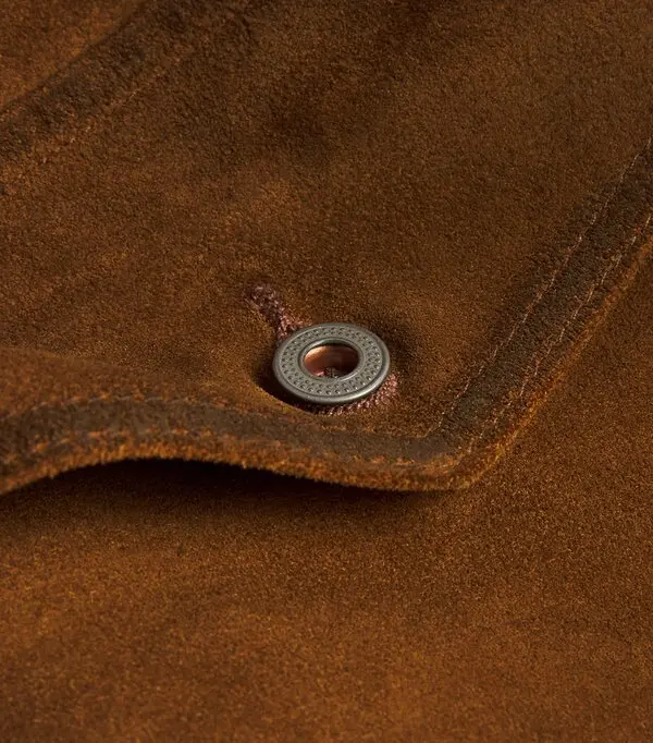 Polo Ralph Lauren Double Rl Roughout Suede Western Jacket