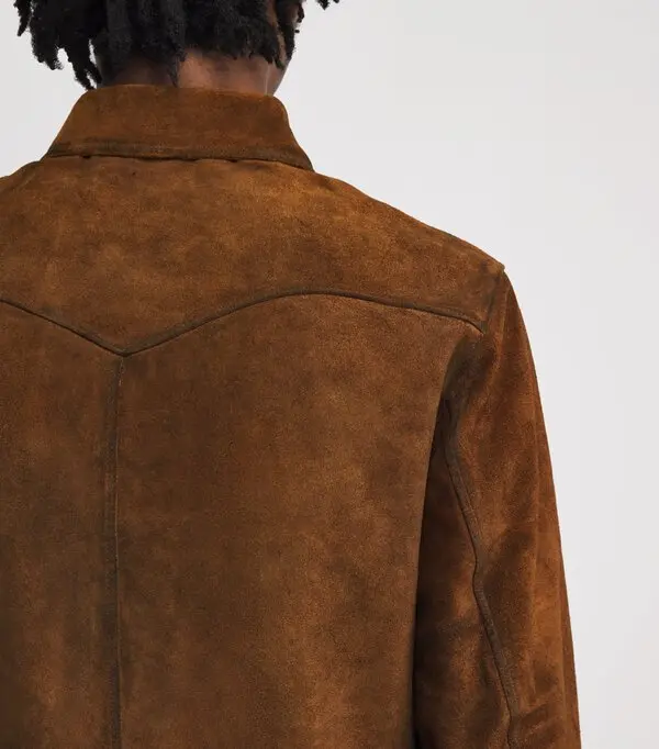 Polo Ralph Lauren Double Rl Roughout Suede Western Jacket