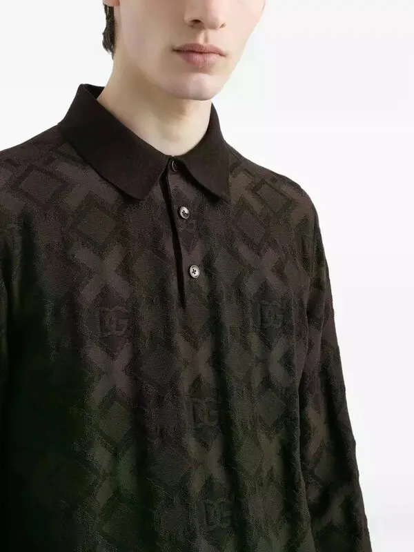 Dolce & Gabbana Geometric-pattern Polo Shirt