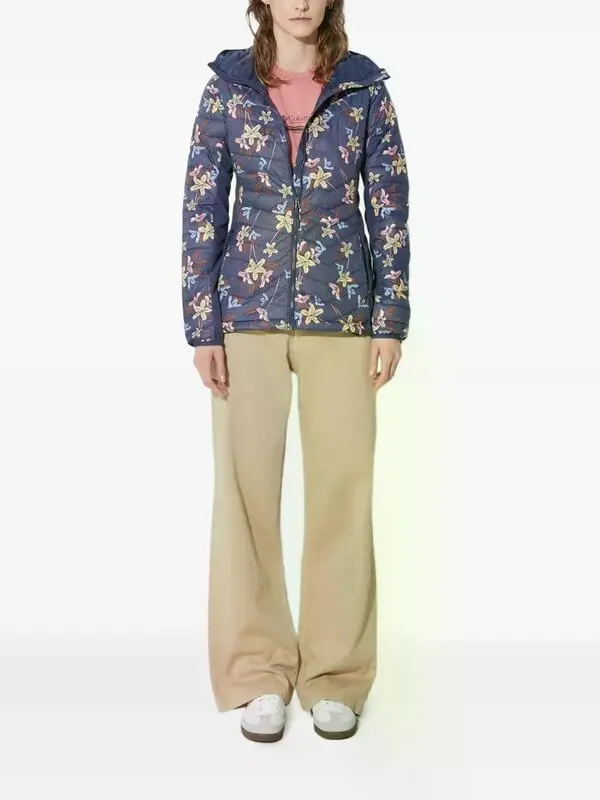 Columbia Floral-print Quilted Jacket With Hood