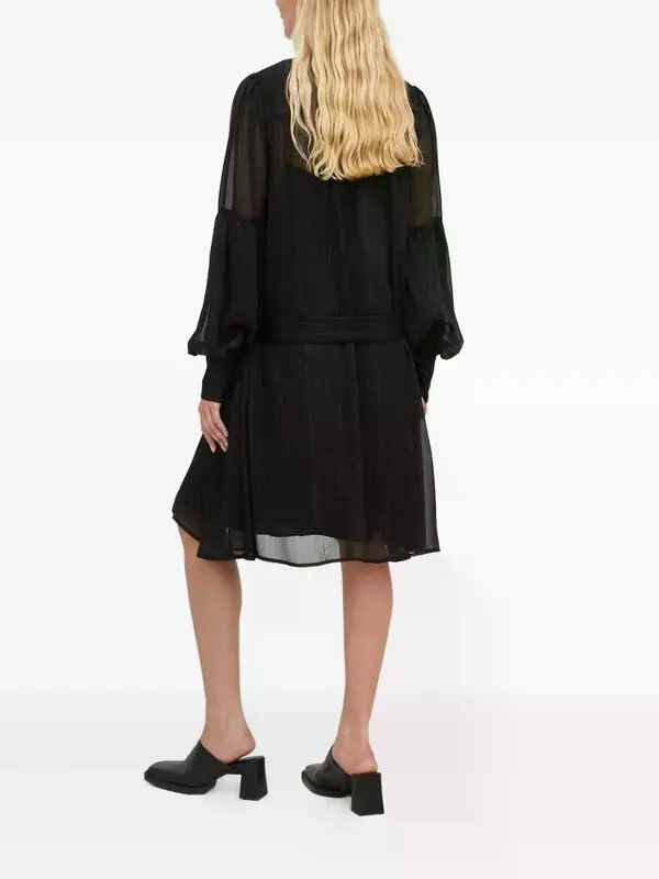 BRUUNS BAZAAR Metallic Stripe Midi Shirt Dress