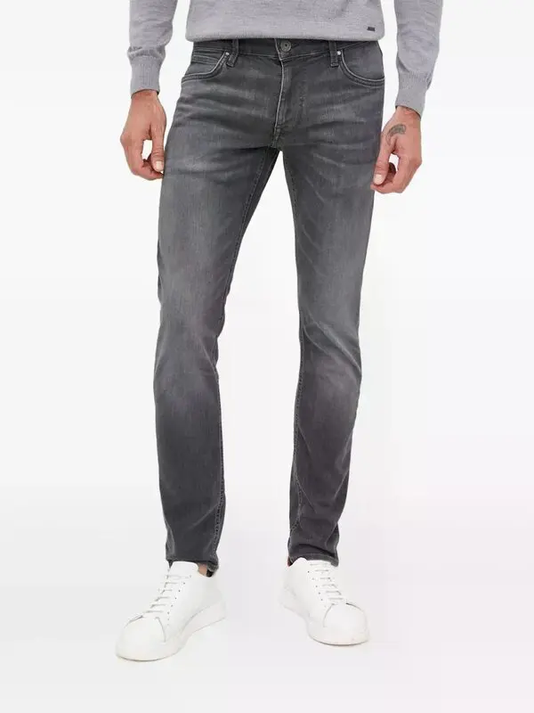 JOOP! Leather Patch Five-pocket Jeans - Grey