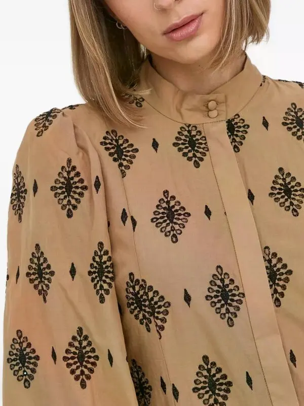 BRUUNS BAZAAR Embroidered Puff Sleeve Mini Dress