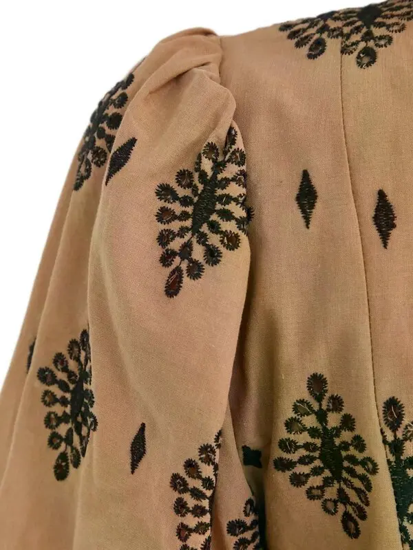 BRUUNS BAZAAR Embroidered Puff Sleeve Mini Dress