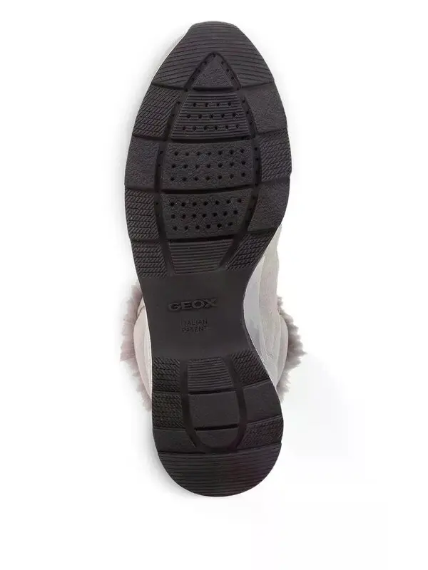 Geox Quilted Paneled High-top Sneakers - Grey