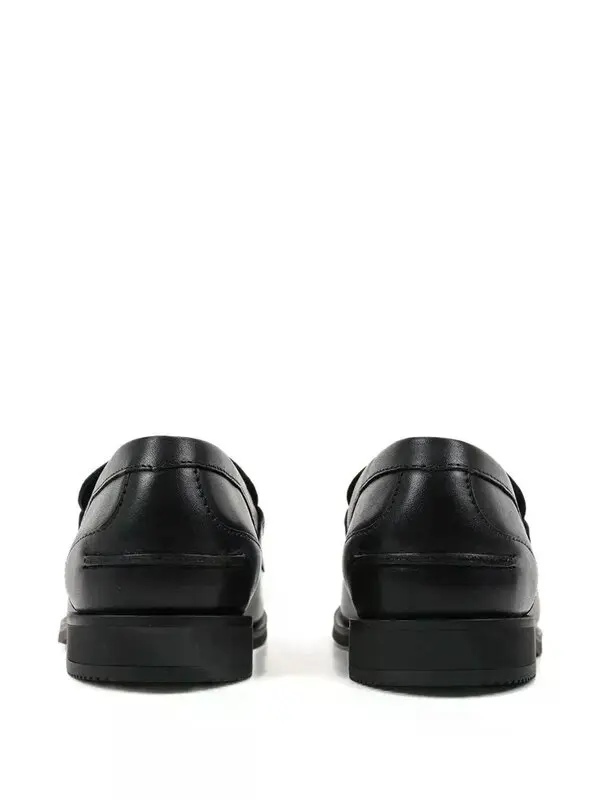 Karl Lagerfeld Leather Plaque Loafers