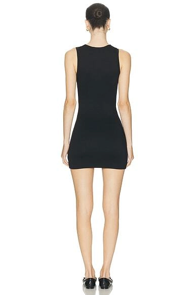 Eterne Sleeveless Crewneck Soft Jersey Mini Dress