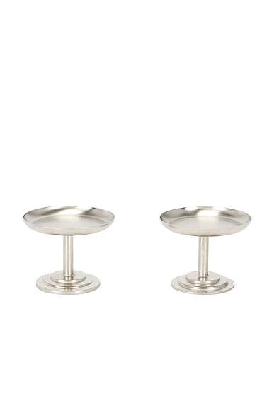 GOHAR WORLD Dessert Stems Set - Silver