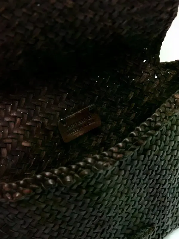 Dragon Diffusion Woven Leather Mini Shoulder Bag - Brown