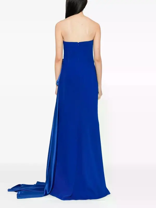 SAIID KOBEISY Strapless Sweetheart Gown With Side Slit