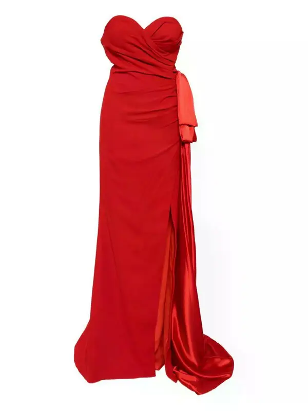 SAIID KOBEISY Strapless Gown - Red