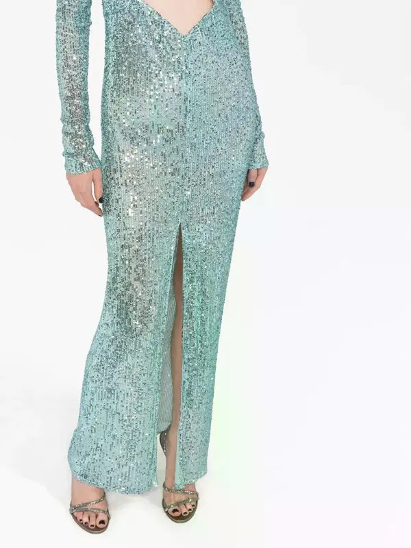 Nervi Sequin Embellished Cut-out Maxi Dress