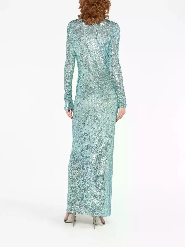 Nervi Sequin Embellished Cut-out Maxi Dress