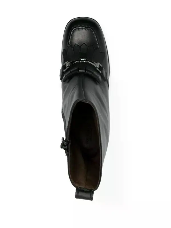 NEROGIARDINI Calf Leather Square Toe Boots
