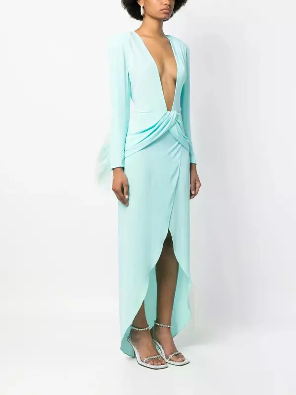 Nervi Ada Plunge-neck Gown
