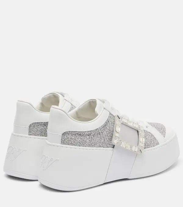 ROGER VIVIER Viv' Skate Embellished Sneakers