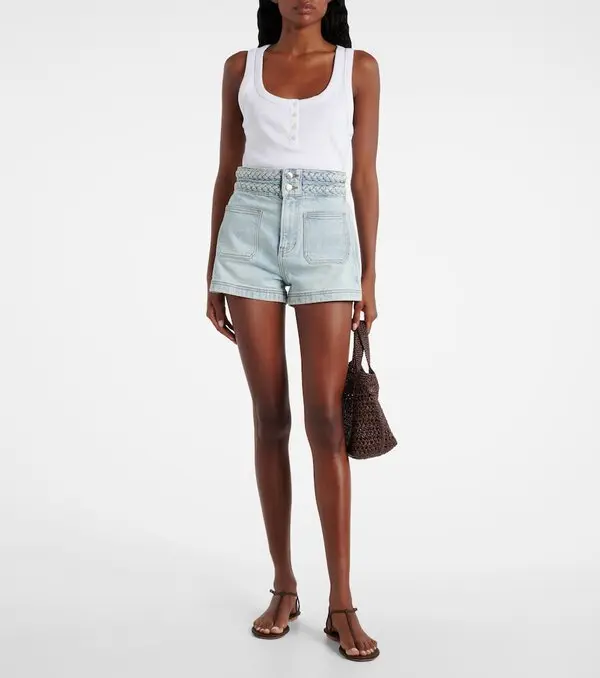 Veronica Beard Elijah High-rise Denim Shorts