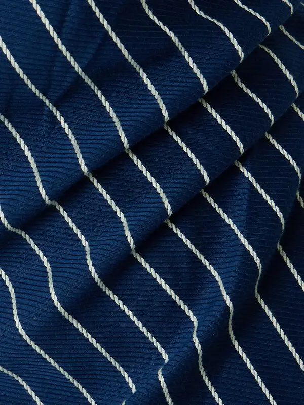 Faithfull The Brand Britta Striped Gathered Cotton-twill Top