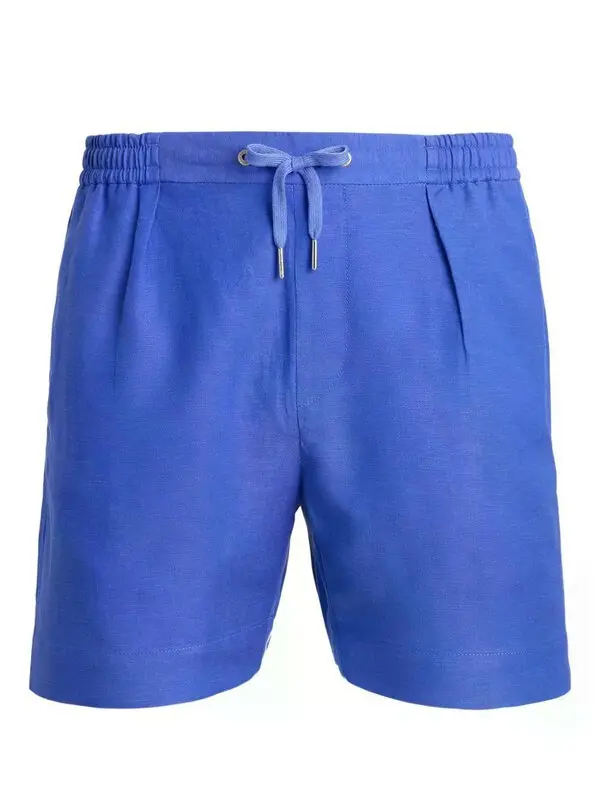 Ralph Lauren Purple Label Pleated Drawstring Shorts