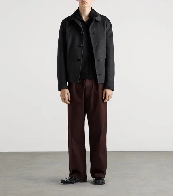 Prada Cotton-blend Technical Jacket With Logo Detail