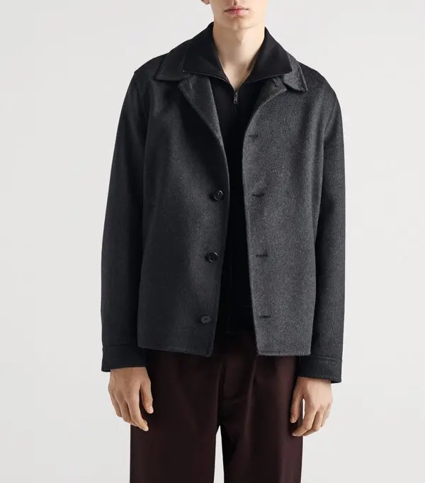 Prada Cotton-blend Technical Jacket With Logo Detail