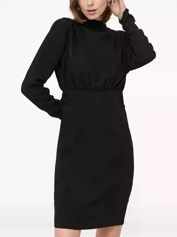 NOTES DU NORD High-neck Pleated Mini Dress