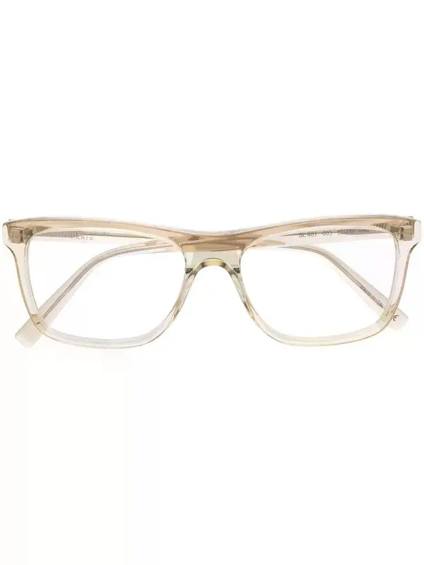Saint Laurent Rectangle Frame Glasses - Neutrals