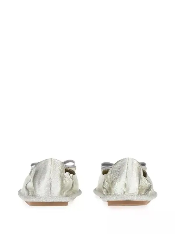 FERRAGAMO Nappa Leather Ballet Flats With Bow Detailing