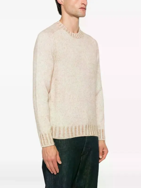 GRAN SASSO Ribbed Hem Crew Neck Sweater