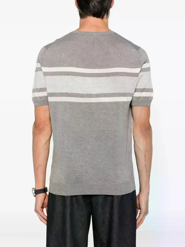 GRAN SASSO Striped T-shirt - Grey