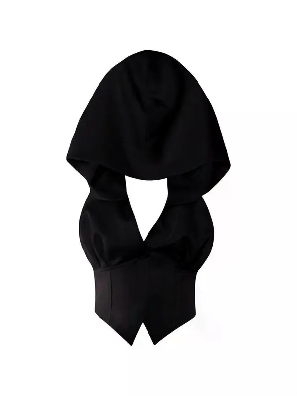 VESTIAIRE D'UN OISEAU LIBRE Corset Detail Blouse - Black