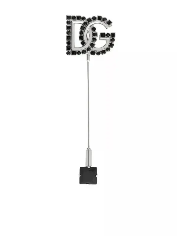 Dolce & Gabbana Dg Logo Brooch - Silver