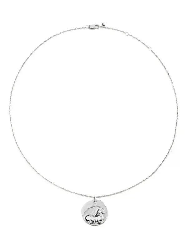 Monica Vinader Sterling Aries Zodiac Pendant Necklace - Silver