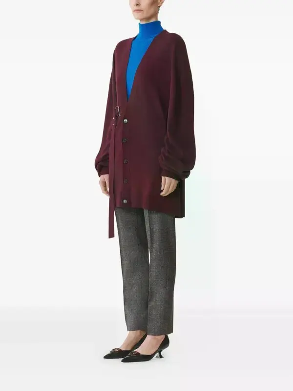 LANVIN Belted Balloon-sleeve Cardigan