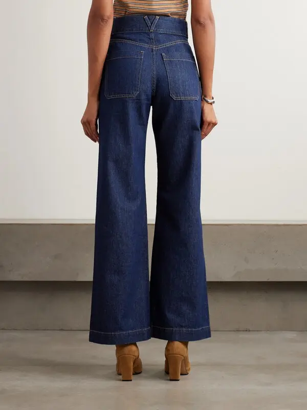 Veronica Beard Taylor High-rise Wide-leg Jeans